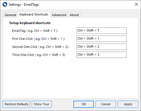 EmailTags Settings | Standss.com